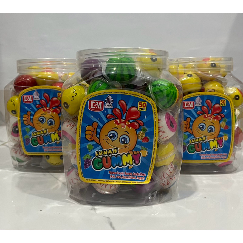 Jual PERMEN LUNAK GUMMY 1 TOPLES ISI 50 PCS | Shopee Indonesia
