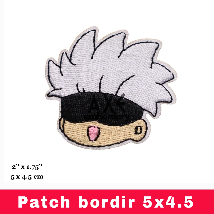 Jual Satoru Gojo Jujutsu Kaisen Anime Series Character Face bordil Iron ...