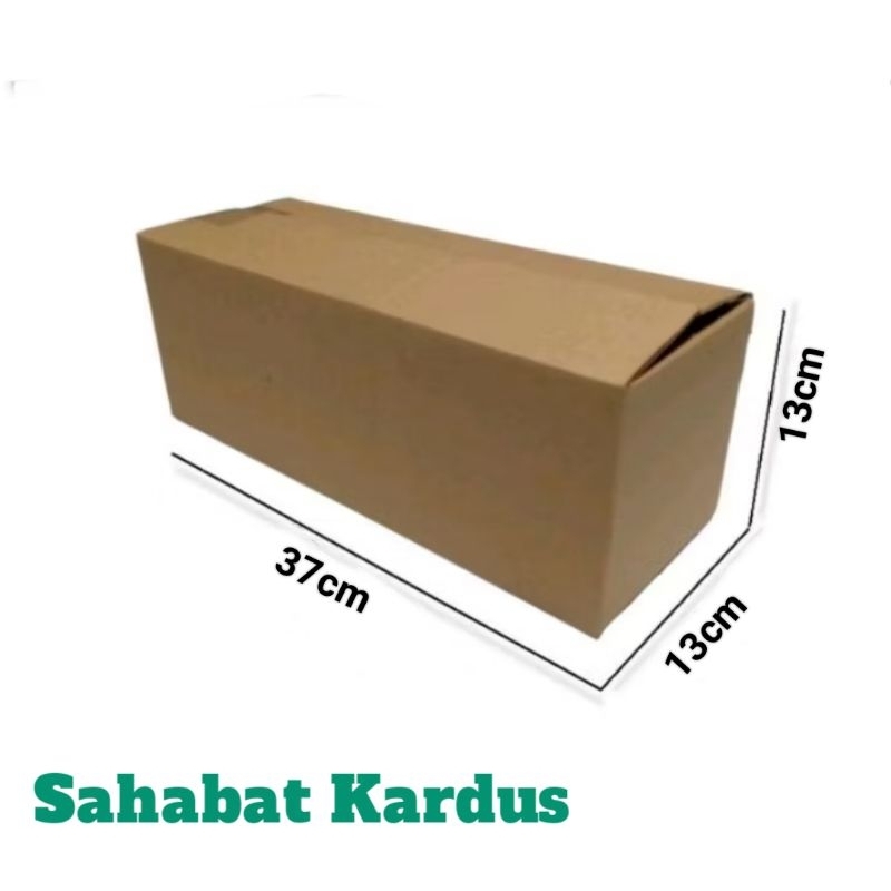 Jual Kardus box Ukuran 37x13x13 cm single wall polos | Shopee Indonesia