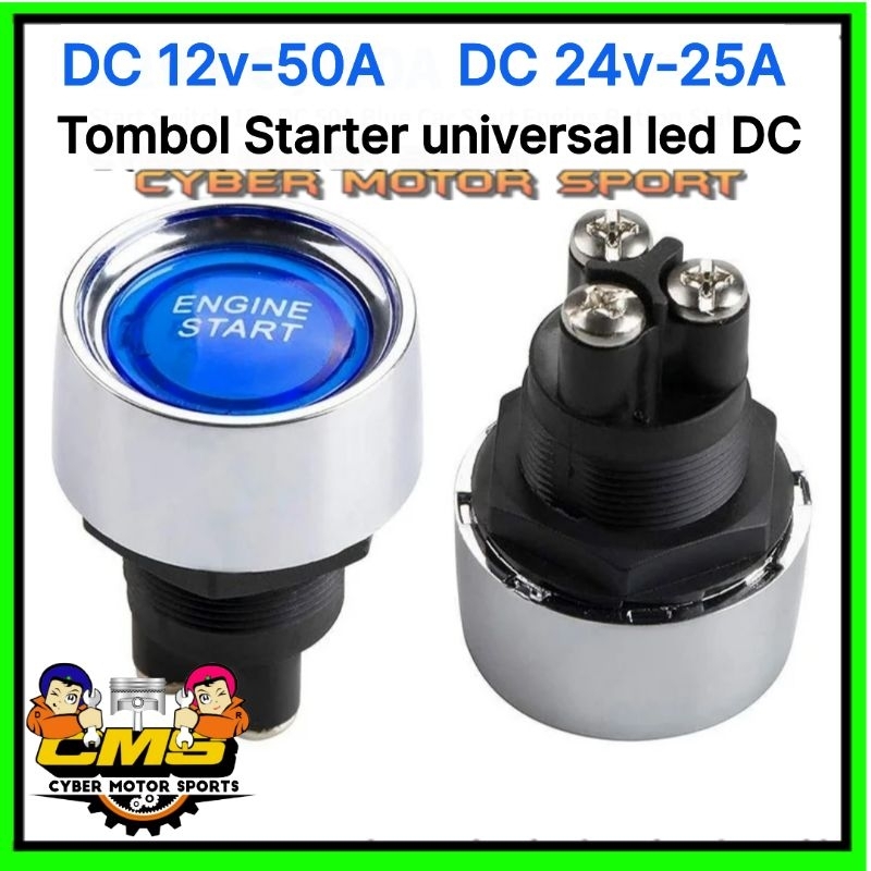 Jual Engine start Button universal 12v 24v tombol starter mobil bensin ...