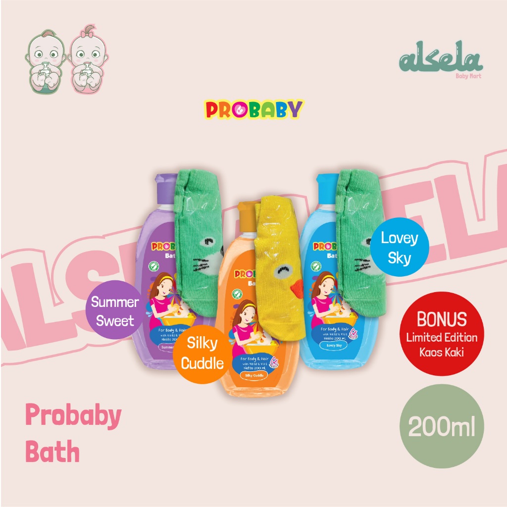 Jual Probaby BATH Silky Cuddle, Summer Sweet, Lovely Sky 200ml Original ...