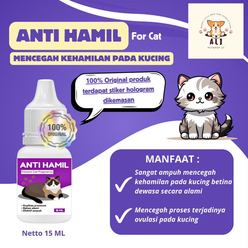 Jual Obat ANTI HAMIL kucing 15ml | mencegah kehamilan dan proses ...