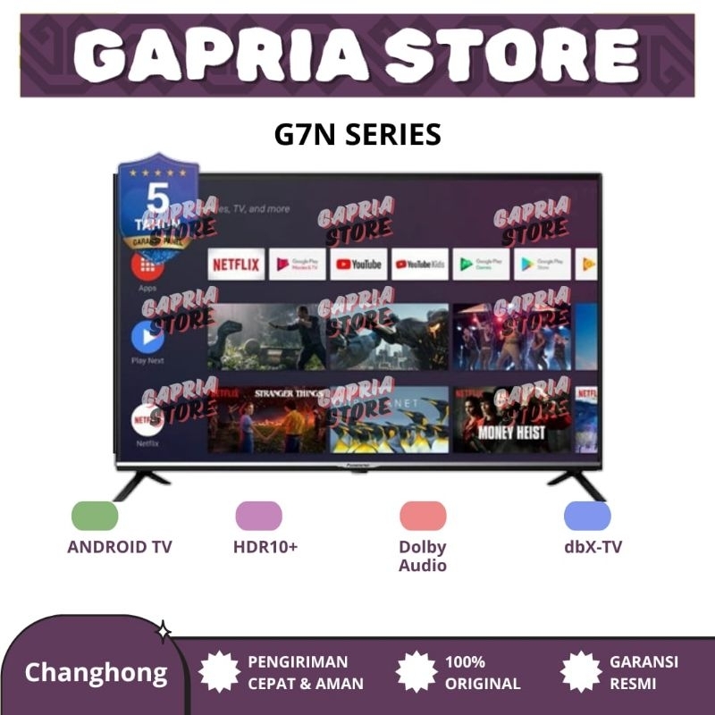 Jual Changhong ANDROID 11 Smart TV 32 inch Digital | Frameless | L32G7N |Garansi Resmi | Shopee ...