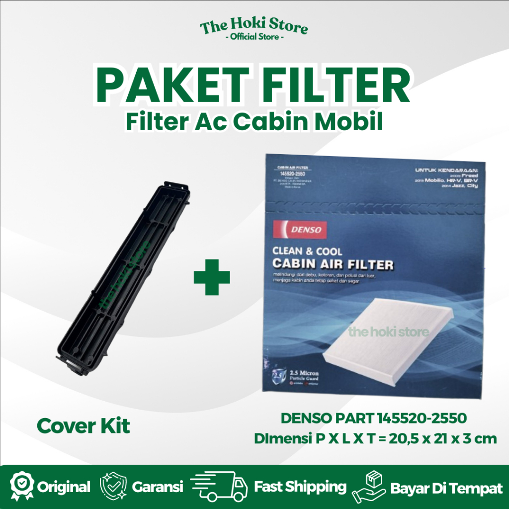 Jual Paket Filter AC Kabin Cabin Udara + Cover Kit Honda Brio, Mobilio ...