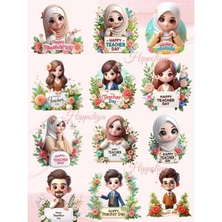 Jual HAPPY TEACHER DAY / Topper Hari Guru / Topper murah | Shopee Indonesia