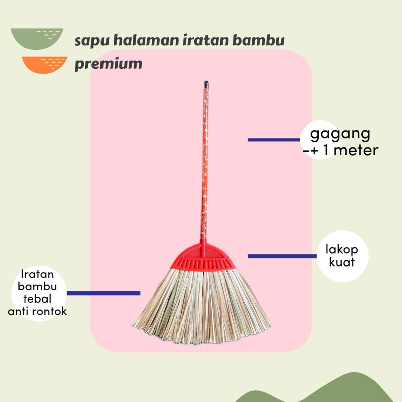 Jual sapu halaman bambu lakop lengkung | Shopee Indonesia