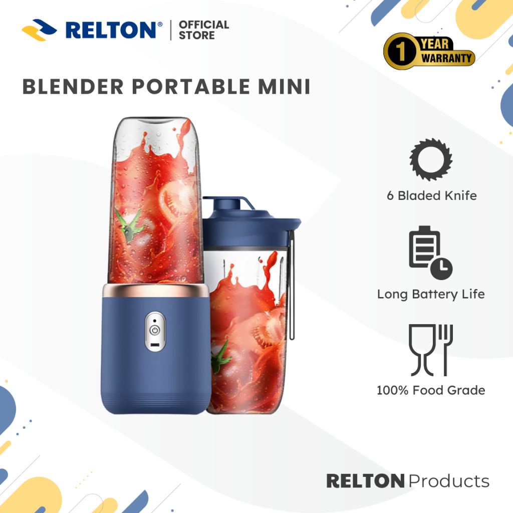 Jual Blender Portable Mini RELTON Juice Blender USB Rechargeable 2 ...
