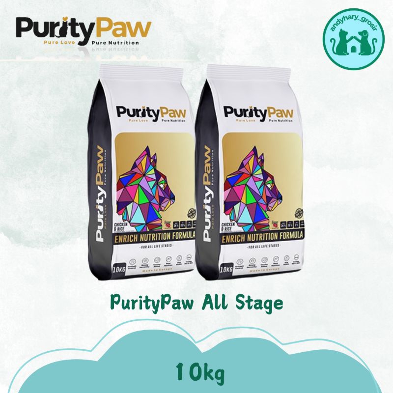 Jual Purity Paw Chicken & Rice 10 Kg Dry Cat Food For All Life Stages ...