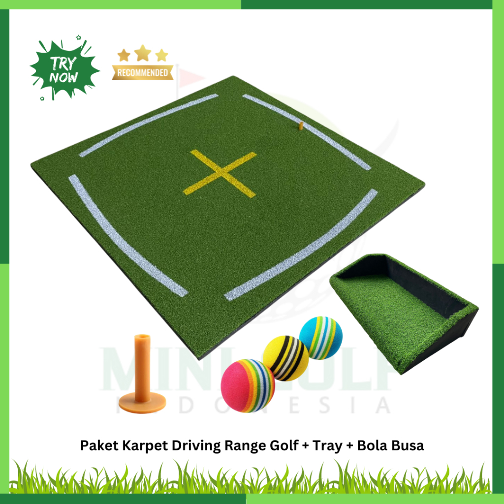 Jual Paket Karpet Driving Golf Garis Tengah Kuning Ukuran 100x100 ...