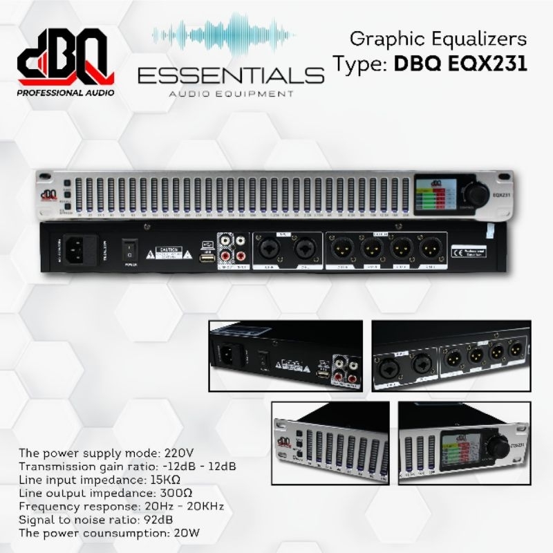 Jual Digital Equalizer dBQ EQX 231 Dual-Channel 31-Band Digital Equalizer | Shopee Indonesia