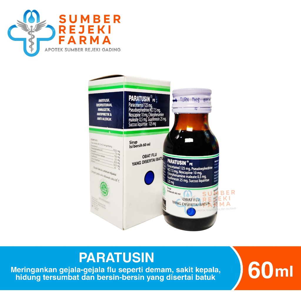 Jual PARATUSIN SIRUP 60 ML (OBAT DEMAM BATUK, PILEK) | Shopee Indonesia