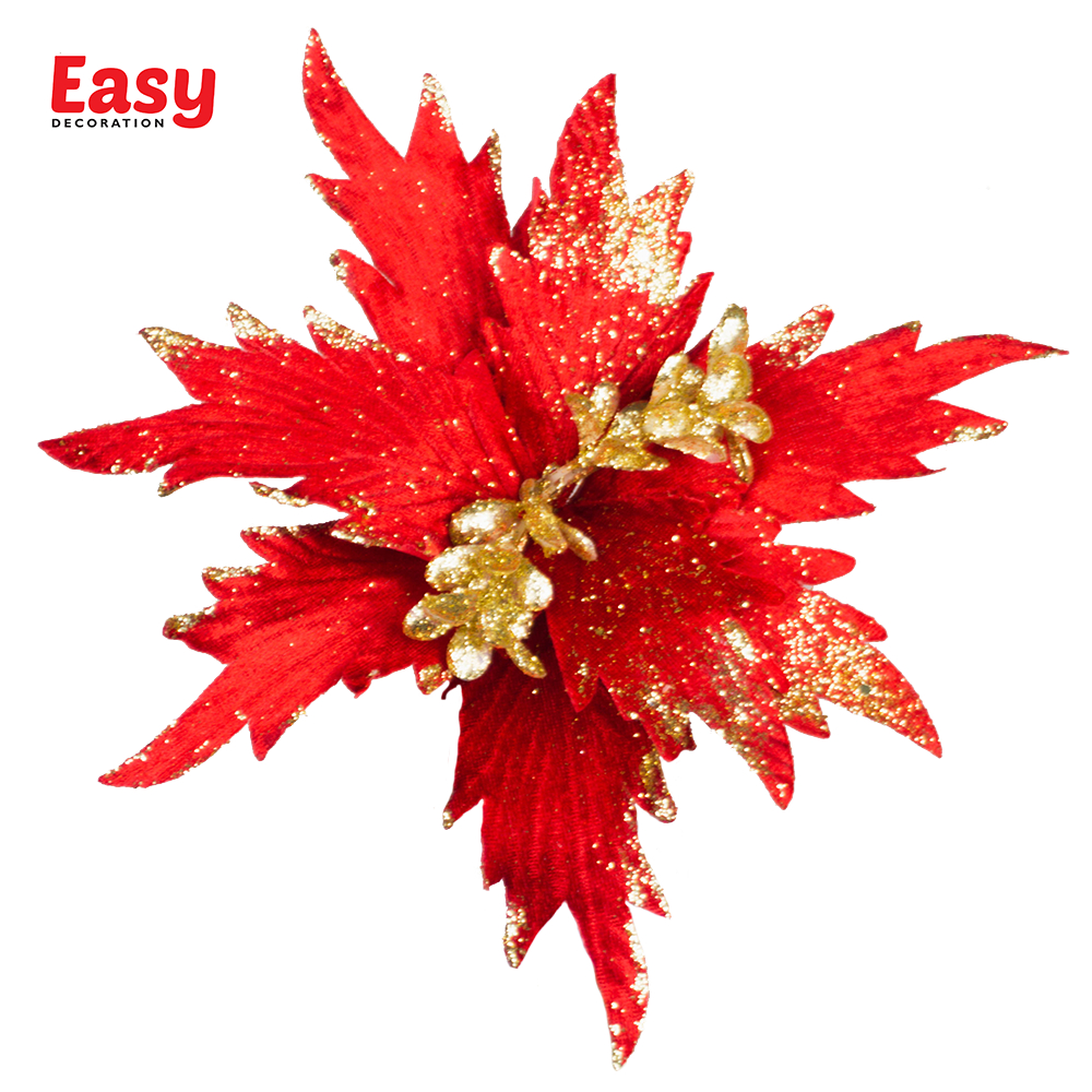 Jual HIASAN BUNGA POHON NATAL DEKORASI CHRISTMAS TREE DECORATION SILVER ...