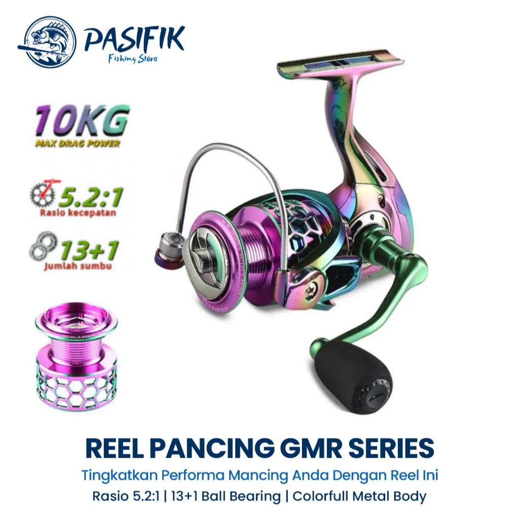 Jual Reel Pancing GMR 1000-7000 Seri Gulungan Pancing Kumparan Logam ...