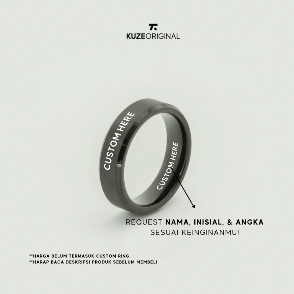 Jual Kuze Original Cincin Tungsten / Ring - LUCIAN MATTE BLACK | Shopee Indonesia
