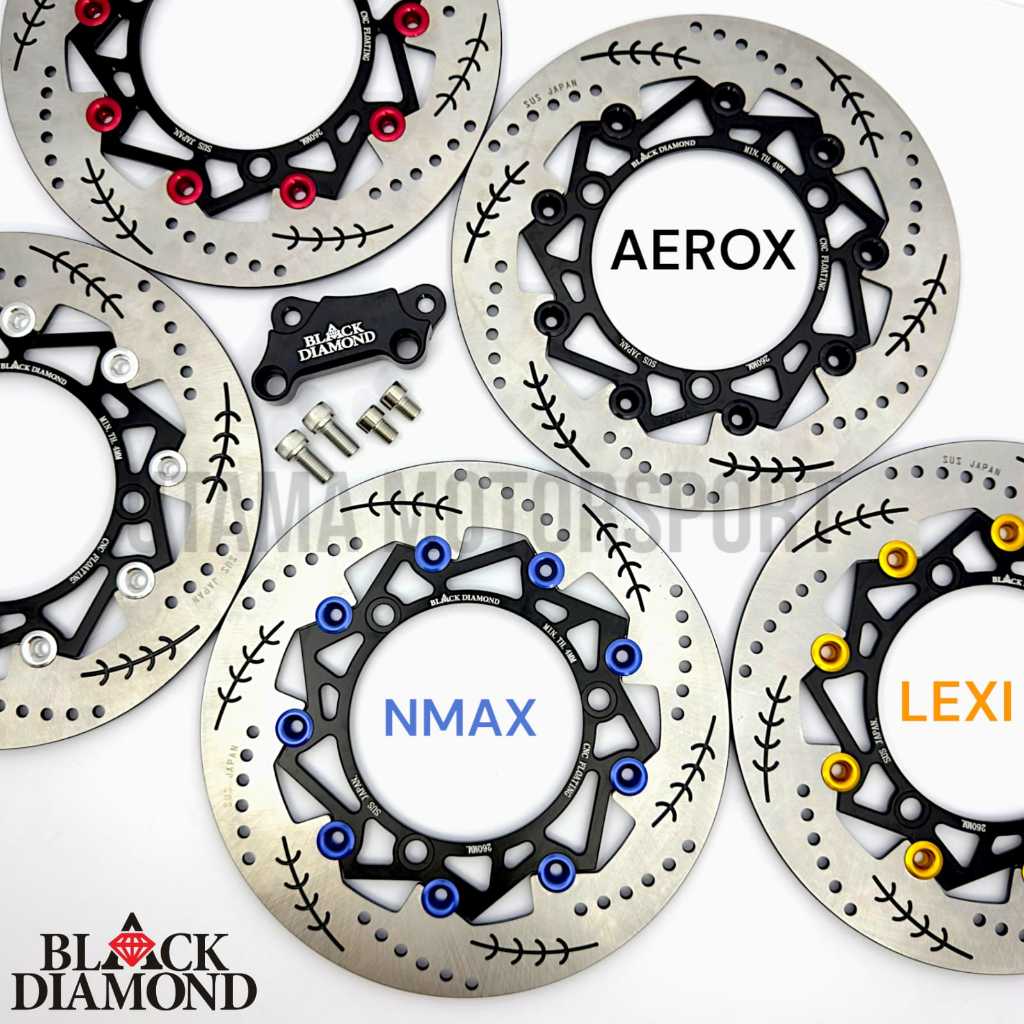 Jual Black Diamond Disc Piringan Rotor Front Depan Floating Tulang Ikan 260mm Ring CNC Nmax ...