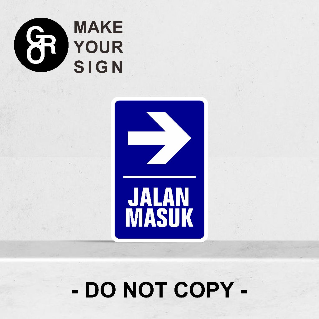 Jual Rambu Sign Plang/Plat Alumunium/Lalu Lintas Petunjuk Arah Jalan ...