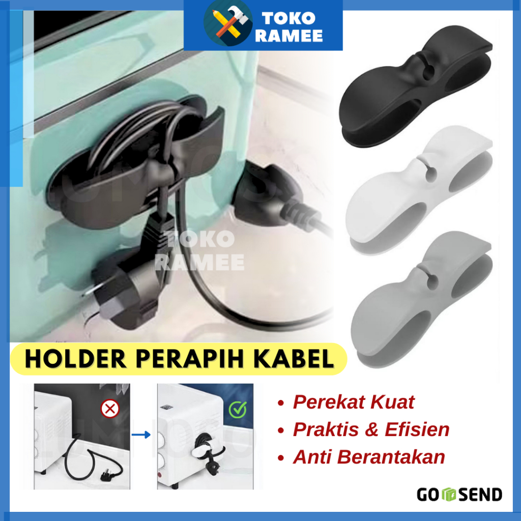 Jual Perapih Klip Kabel Cable Organizer Holder Pengikat Penjepit Perapi ...