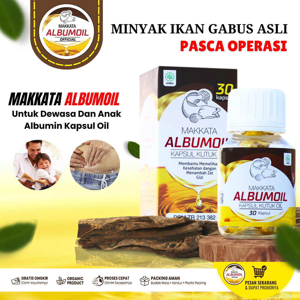 Jual MINYAK IKAN GABUS MAKKATA ALBUMOIL Asli Untuk Pasca Operasi Dewasa Dan Anak Albumin Kapsul ...