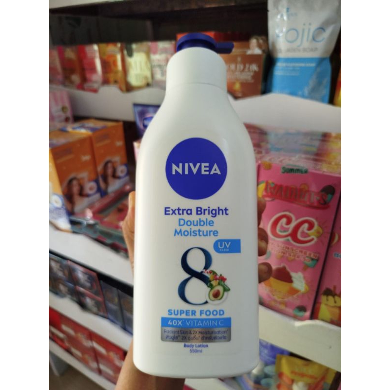 Jual NIVEA EXTRA BRIGHT DOUBLE MOISTURE 550ML ORIGINAL THAILAND | Shopee Indonesia