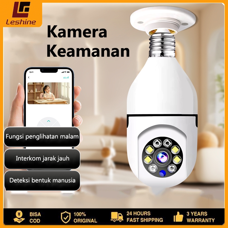 Jual CCTV Lampu 8MP Kamera | CCTV 360 PTZ Wifi Tanpa Kabel & Memory ...