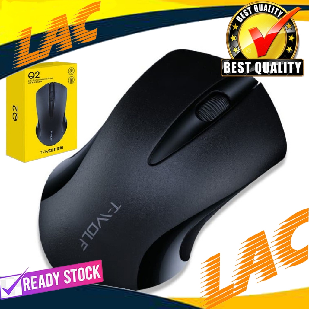 Jual Mouse Usb Wireless T-wolf Q2 Include Batrey | Shopee Indonesia