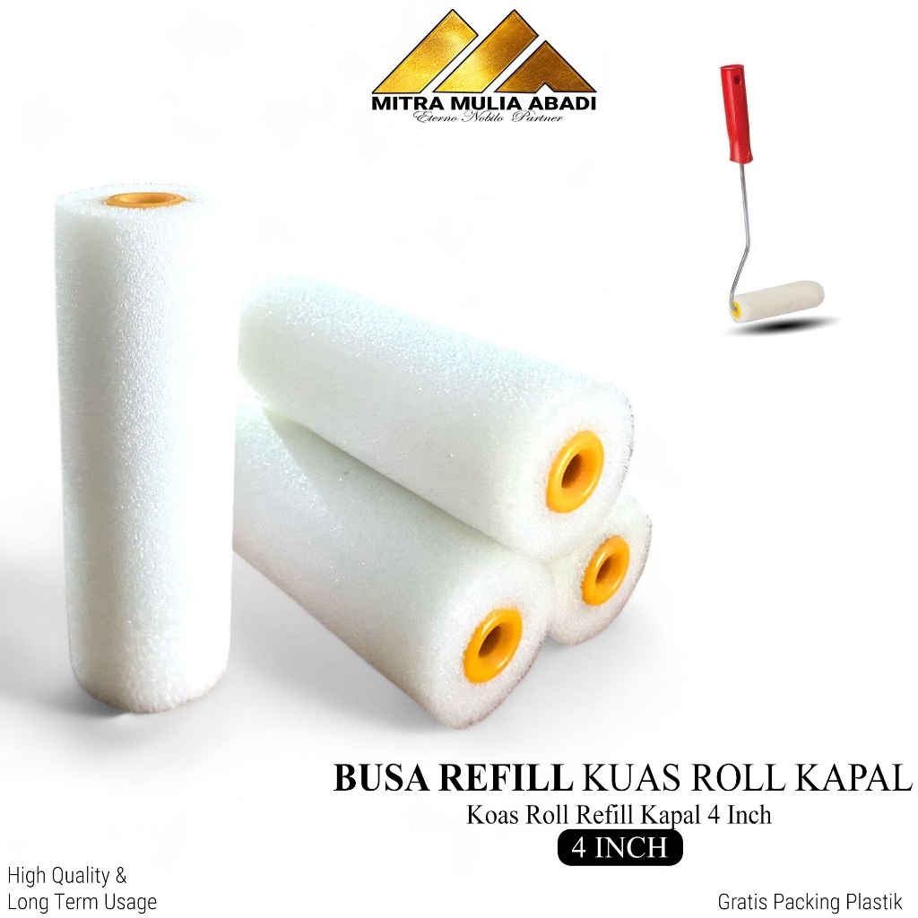 Jual Roll Busa 4 inch / refill Roll Cat / Kuas Roll | Shopee Indonesia