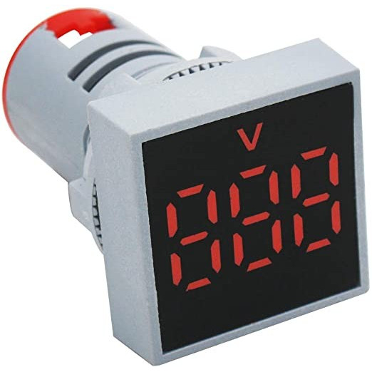 Jual Pilot Lamp LED Voltmeter Digital Indicator Panel Persegi | Shopee ...