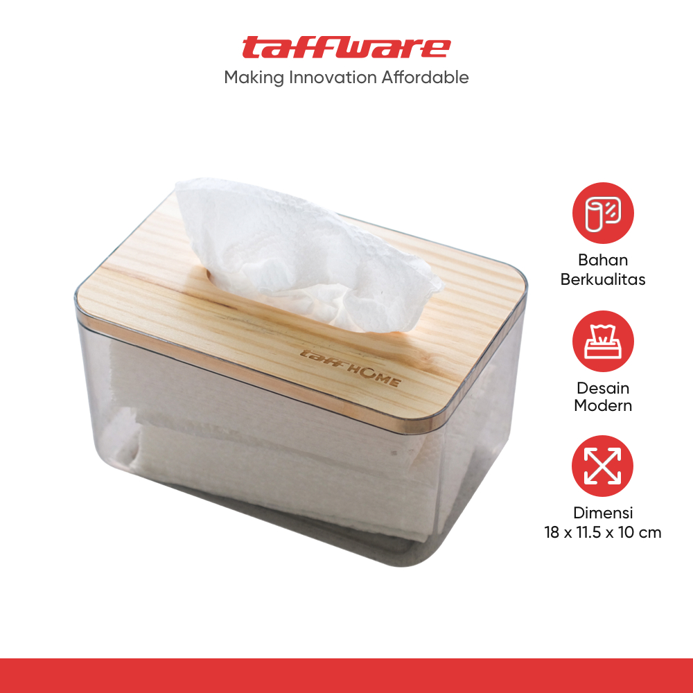 Jual TaffHOME Kotak Tisu Kayu Nordic Minimalist Tissue Box Size Small ...
