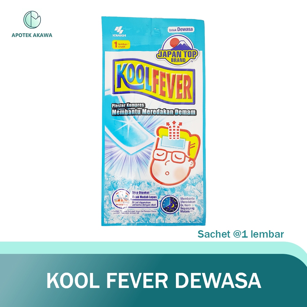 Jual KOOL FEVER DEWASA / PLESTER KOMPRES UNTUK DEWASA / APOTEK AKAWA - Sachet 1 lembar | Shopee ...