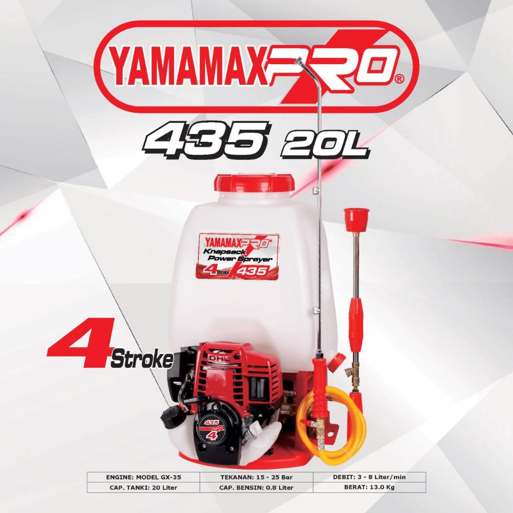 Jual YAMAMAX 435 KNAPSACK/Power Sprayer/Mesin Semprot Hama 4 Tak/Stroke 20 Liter/Ltr/20L/20Ltr ...