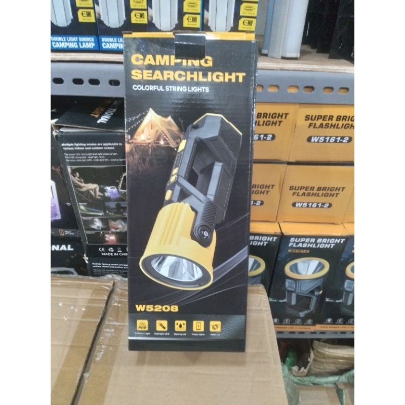 Jual Senter Sorot Besar W5208 SEARCHLIGHT 20.000LUMENS USB charger ...