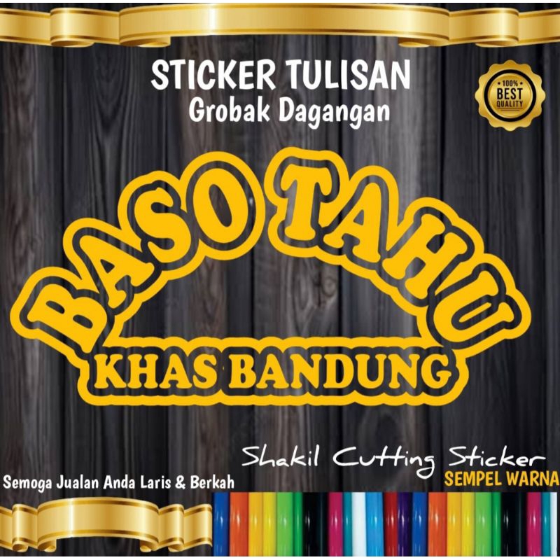 Jual Sticker Cutting TULISAN BASO TAHU,KHAS BANDUNG,Tulisan khas ...