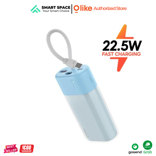 Jual OLIKE Powerbank 9000mAh PD 22.5W Popsicle Built in Cable Type C ...