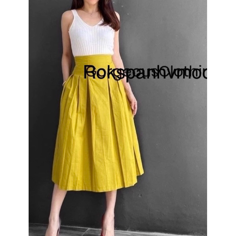 Jual Rok midi - Rok polos - Dln - Sella Rok | Shopee Indonesia
