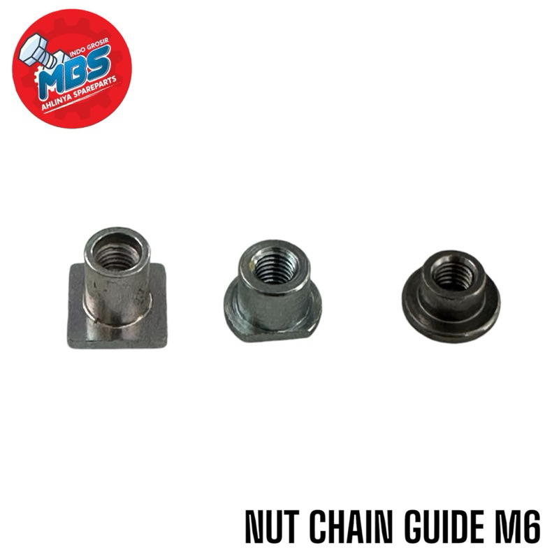Jual Nuts chain guide mur bos m6 baut 10 busing drat kotak bulat oval ...