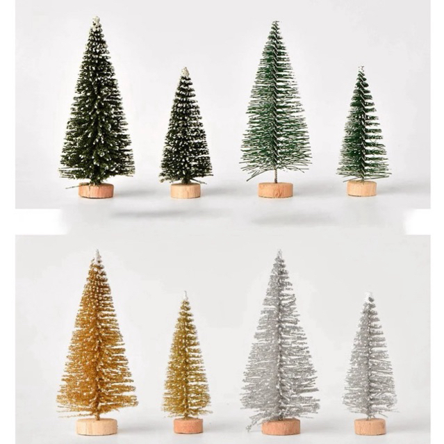 Jual Topper Kue Pohon Natal Mini Christmas Tree Hijau Gold Silver Cake ...