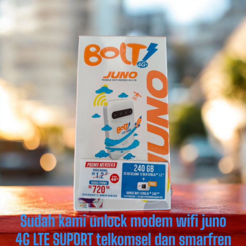 Jual new Modem bolt juno wifi 4G LTE sudah unlock Smartfren dan ...