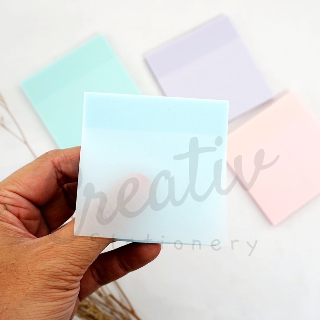 Jual BAOKE Sticky Notes Transparent 76x76 Mm Memo Tempel Transparan ...