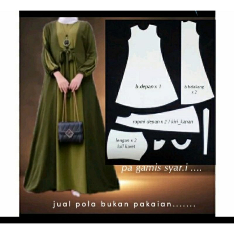 Jual POLA INSTAN GAMIS ABAYA (TINGGAL JIPLAK) | Shopee Indonesia