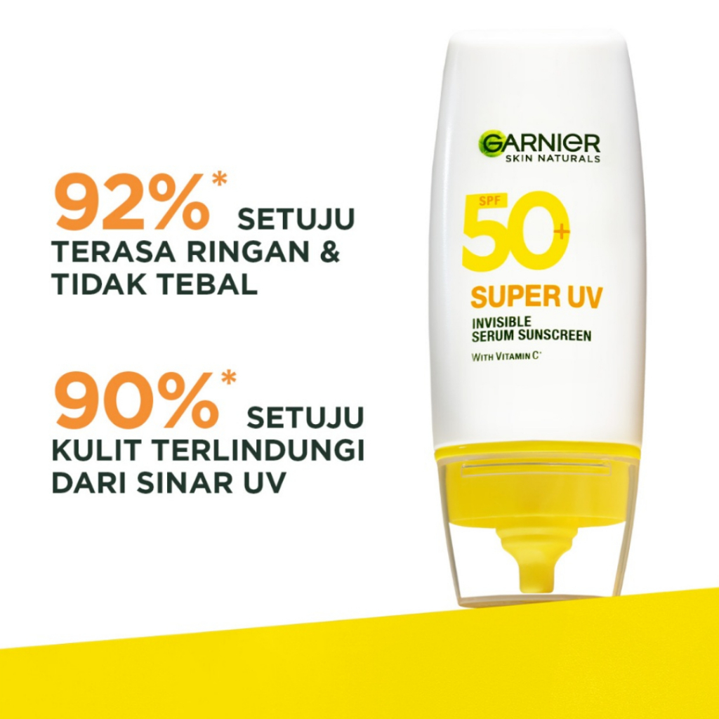 Jual Garnier Super UV Invisible Serum Sunscreen SPF 50+ PA++++ Air-Lock | Shopee Indonesia