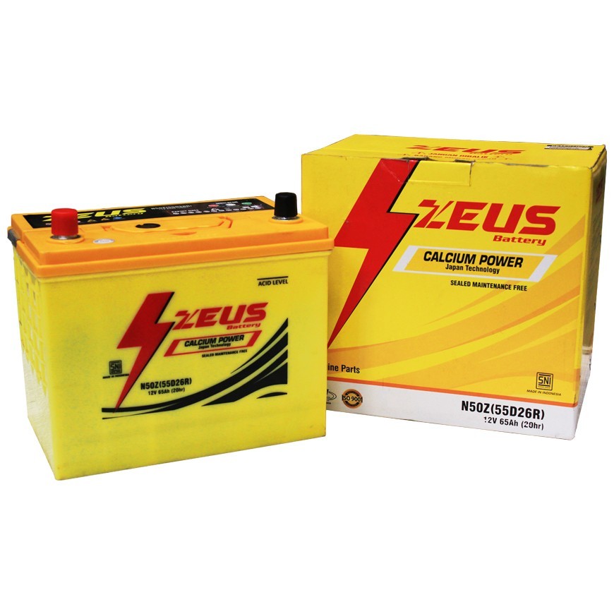 Jual Zeus Battery N50Z 55D26R MF Calcium Power Aki Kering 12v / 65Ah ...