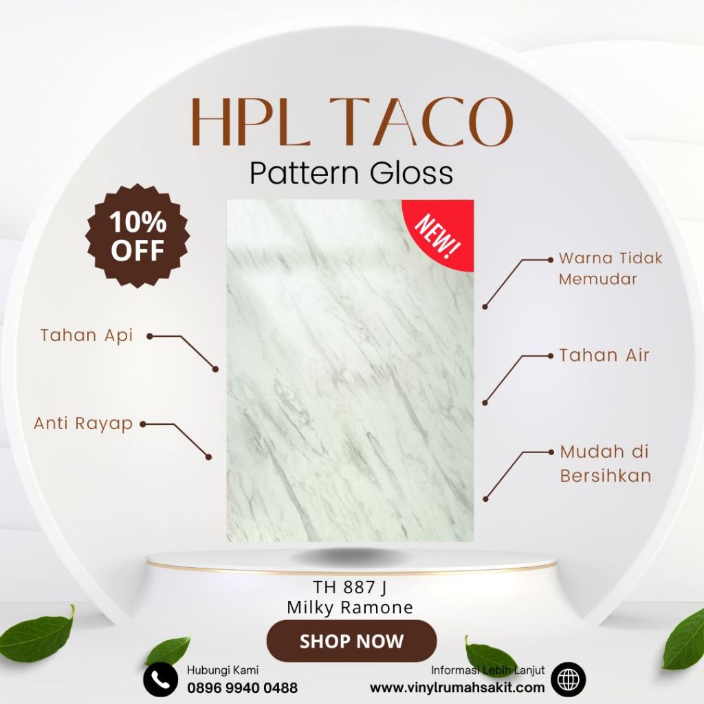 Jual HPL Taco kode TH 887 J - Milky Ramone [Pattern Gloss] | Shopee ...