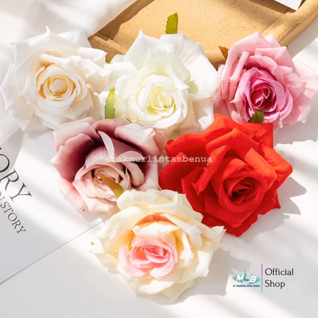Jual Kepala Bunga Mawar Real Rose Lancip Isi 30 Kuntum Premium ...