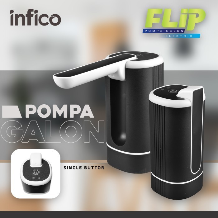 Jual INFICO POMPA AIR GALON ELEKTRIK FLIP WATERPUMP ELECTRIC USB CHARGE ...