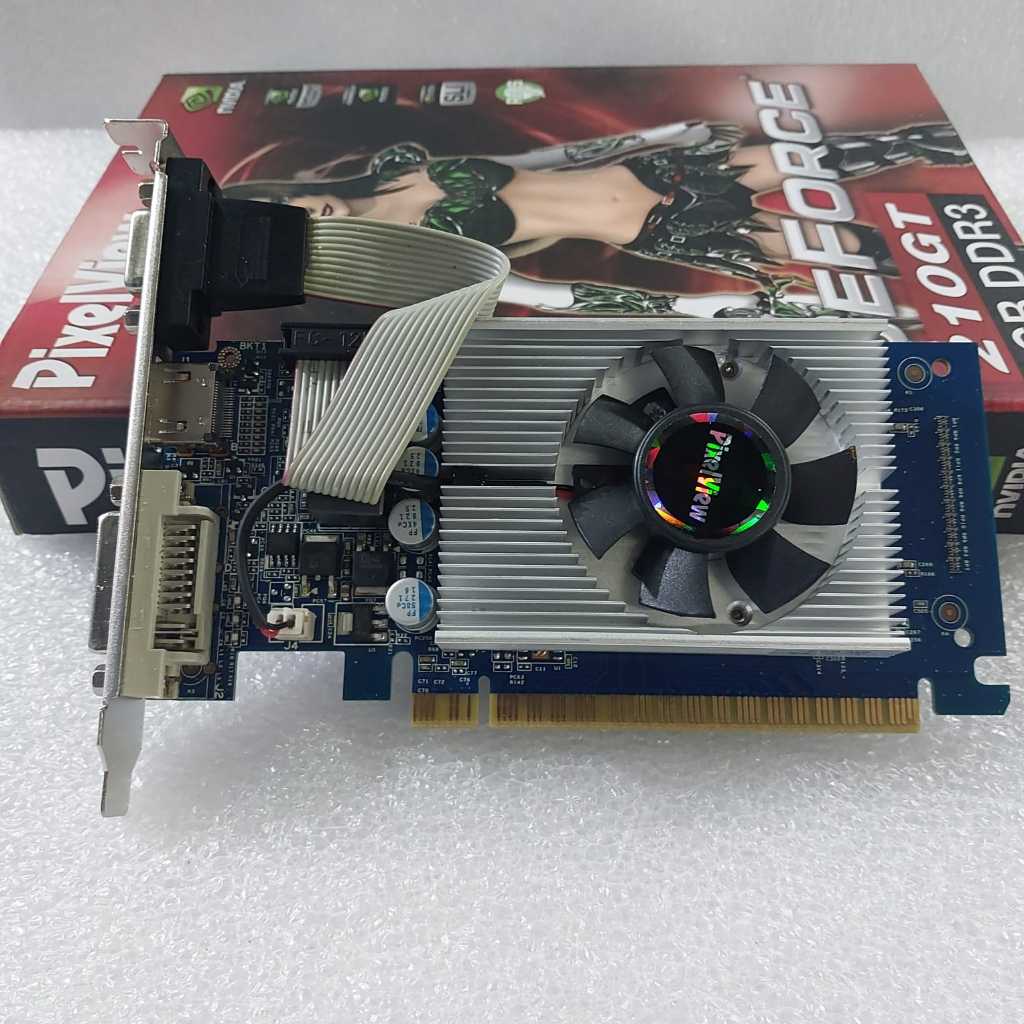 Jual VGA Card Geforce GT210 1Gb DDR3 64Bit Pixelview Second Original Likenew | Shopee Indonesia