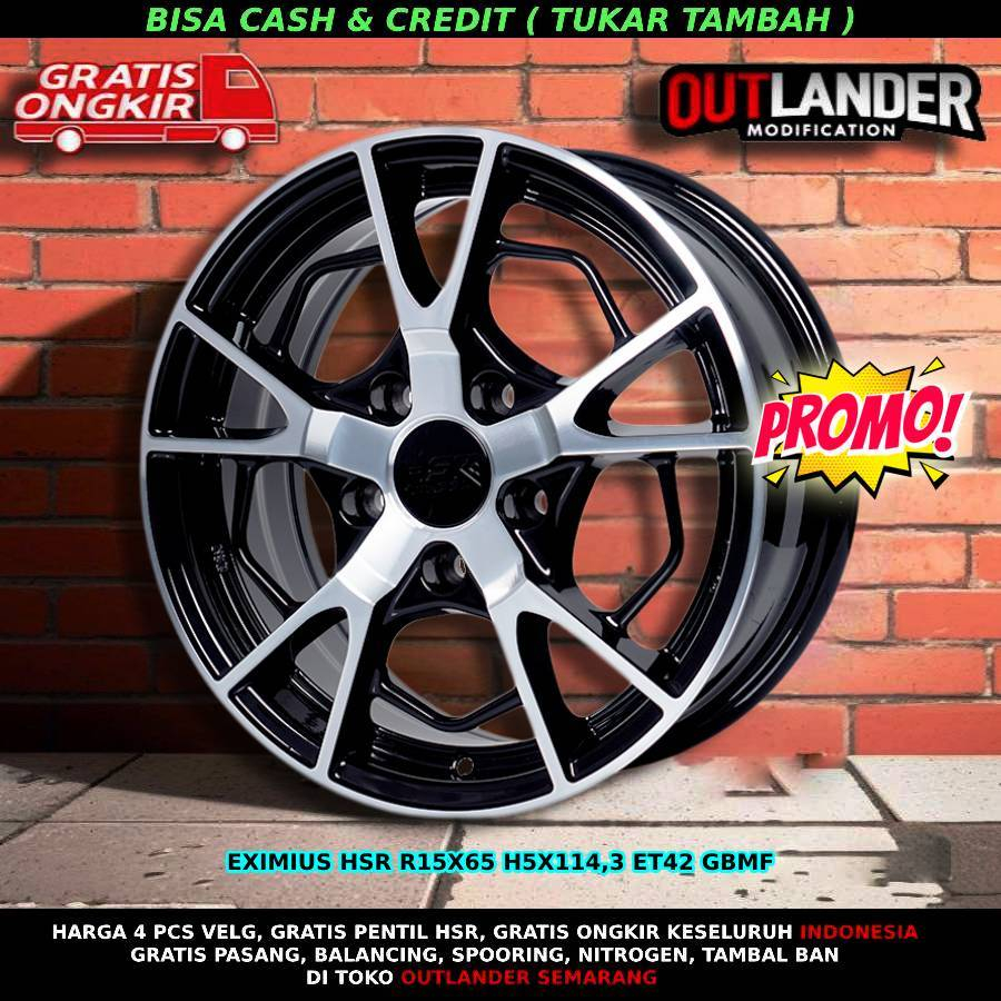 Jual velg murah ring 15 hsr eximius | luxio grendmax ertiga innova grandis dll gratis ongkos ...