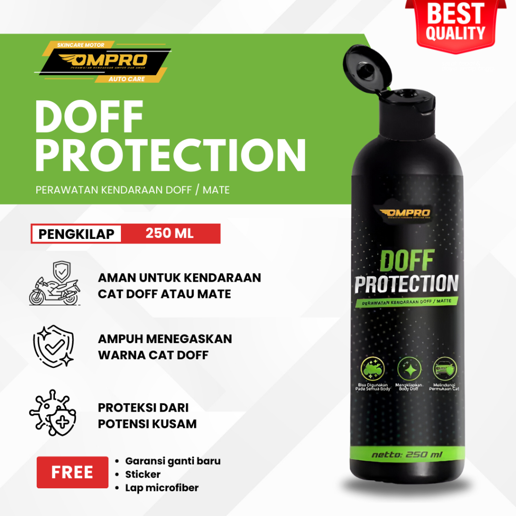 Jual Pengkilap Pengkilat Body Motor Hitam Ompro Doff Protection Body ...