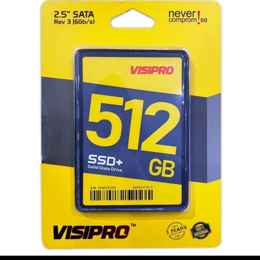 Jual SSD 256GB / 512GB 2.5" SATA 3 (6GB/s) VISIPRO / SSD+ VISIPRO ...