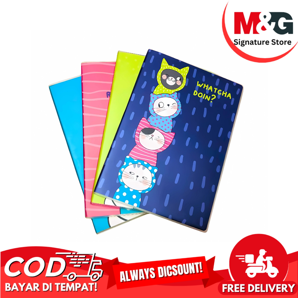 Jual Buku Kotak Kecil M&G Notebook B5 GridCover PVC M&G So Many Cat # ...