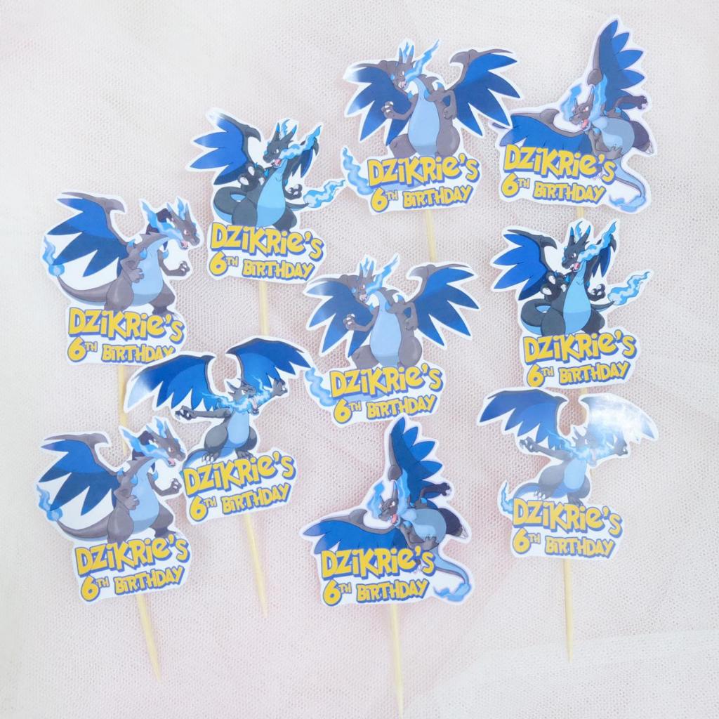 Jual Pokemon Mega Charizard Topper Cupcake / Hiasan Kue Ulang Tahun ...